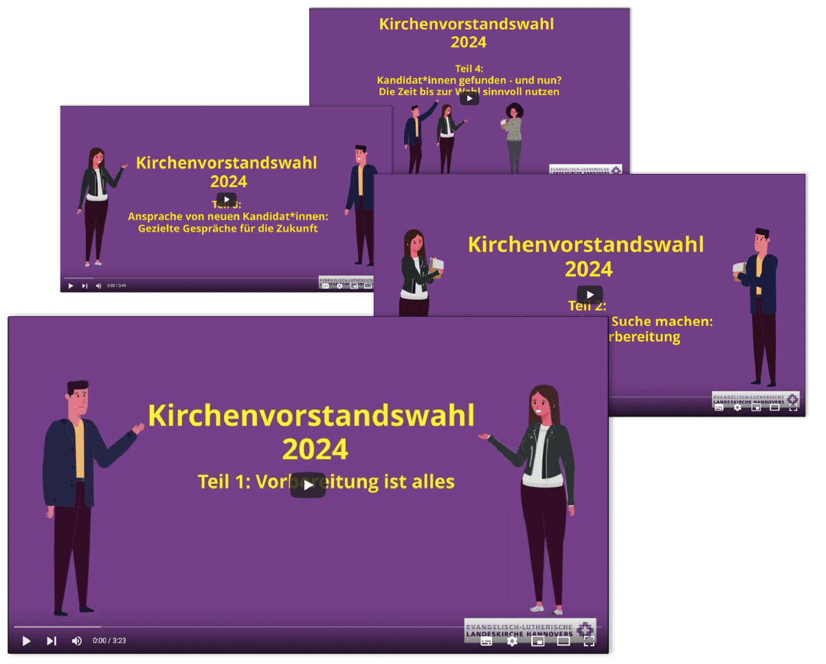 Kirche mit mir – Wahl 2024 – KV-Wahl 2024 – vier Videos mit Infos & Tipps